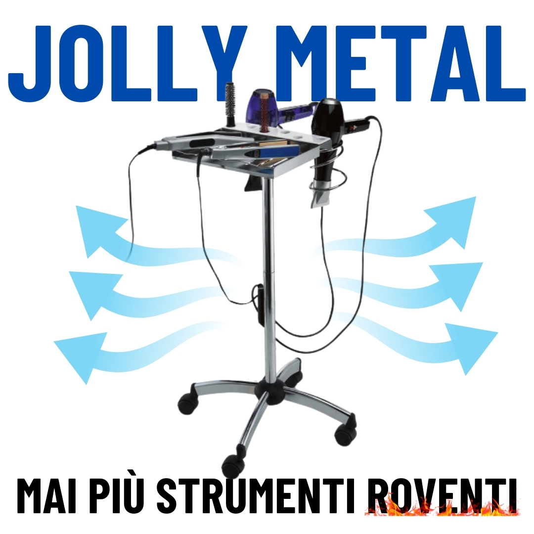 carrello per parrucchiere in acciaio per piastre e ferri caldi | Jolly ...